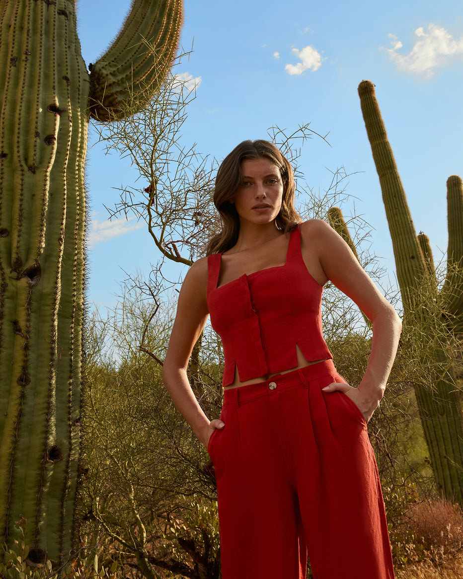 Air Linen Button Down Maxi Dress – onia